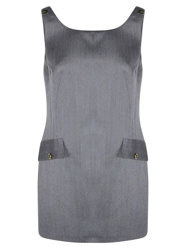 Elisabetta Franchi Draped Evening Gown - Grigio