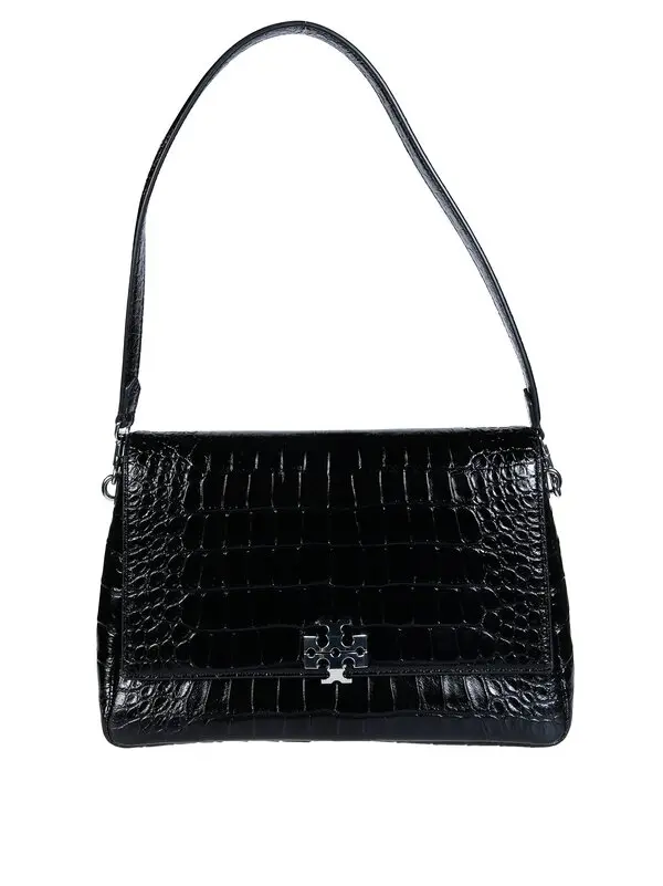 Tory Burch Charlie Croc Embossed Shoulder Handbag