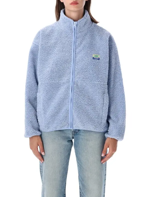 American Vintage Fleece Zip Jacket - Blu