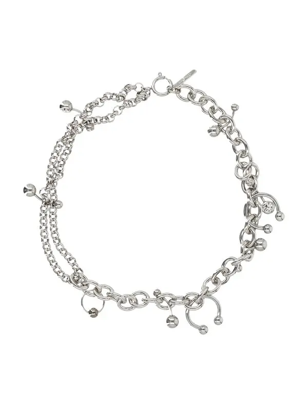 JUSTINE CLENQUET Holthend Mini Charm Link Necklace, 40.5 Cm