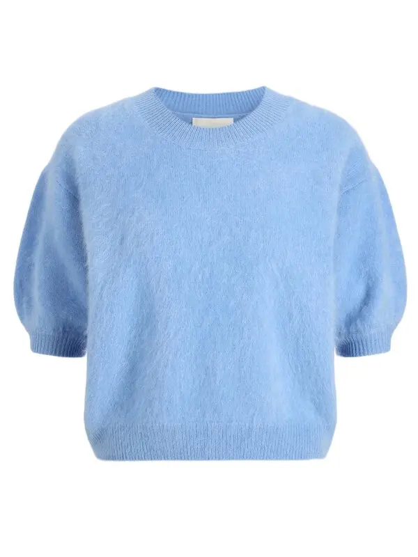 LISA YANG Brushed Cashmere Crewneck Mini Sweater