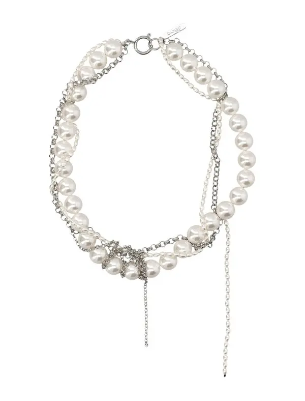 JUSTINE CLENQUET Chic Palladium Mini Choker For