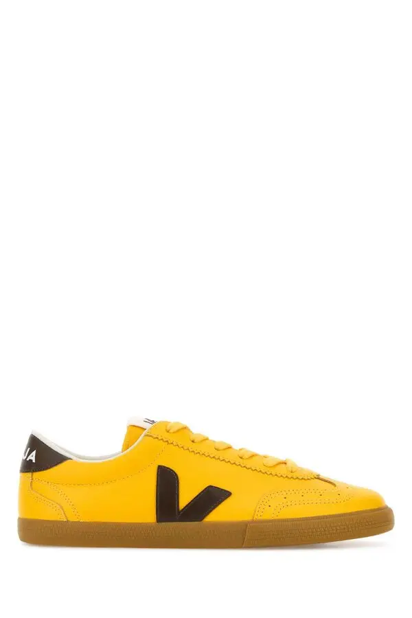 VEJA Leather Volley O.t. Sneaker - Yellow