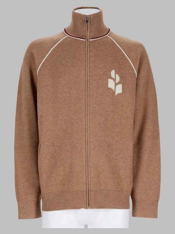 MARANT Zip Front Knit Track Jacket
