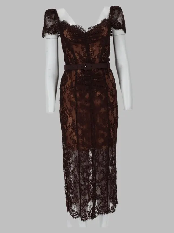 SELF-PORTRAIT Lace Off-shoulder Maxi Dress