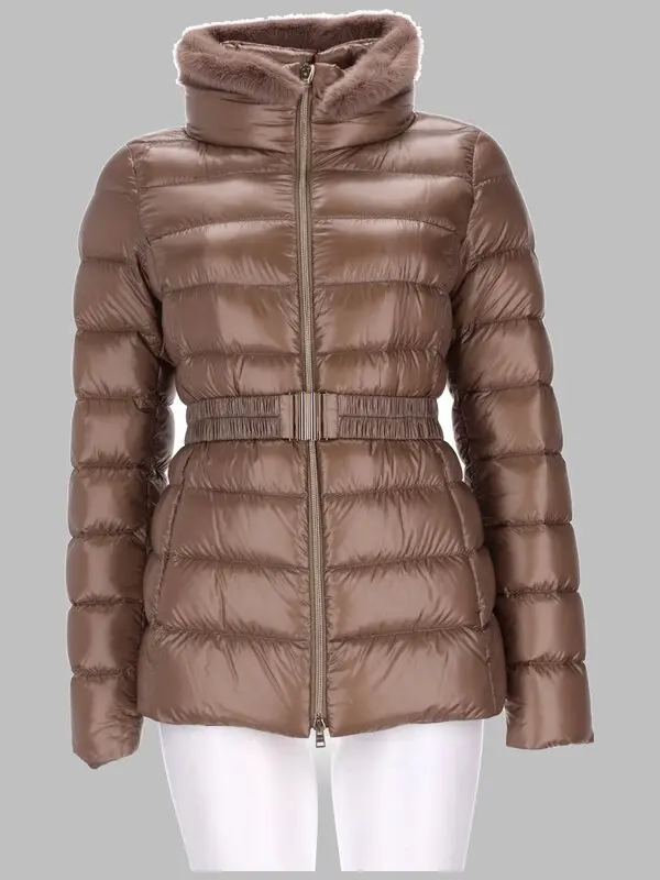 Herno Belted Puffer Jacket With Hood