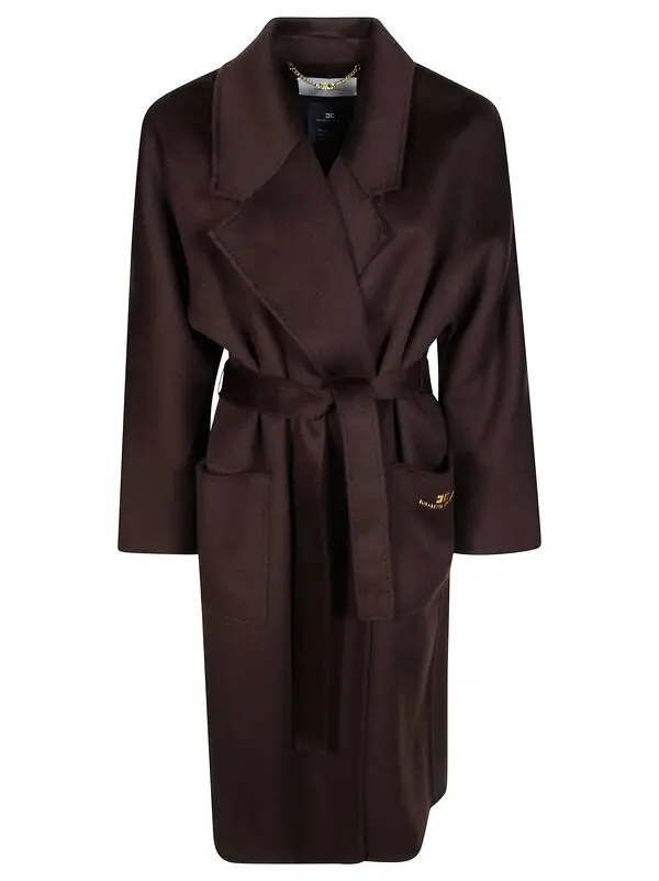 Elisabetta Franchi Belted Overcoat