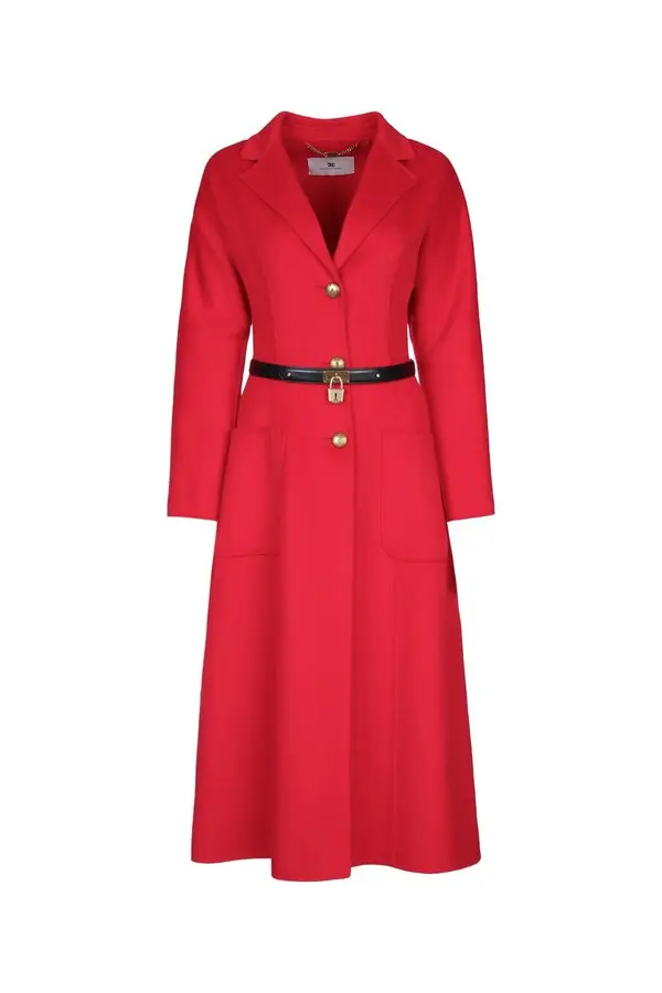 Elisabetta Franchi Belted Overcoat - Redpassion