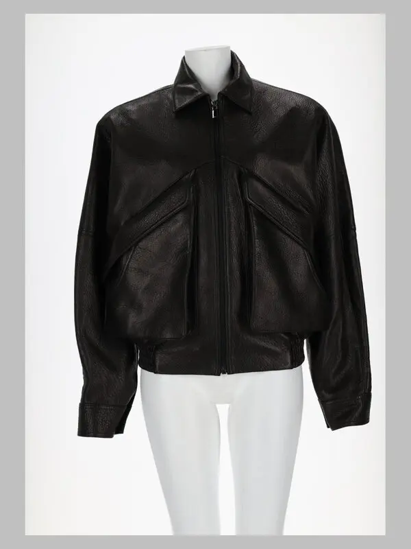 Magda Butrym Leather Zip-up Jacket