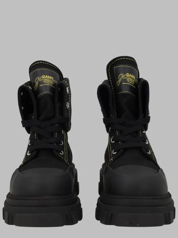 GANNI Lace-up Platform Combat Boots