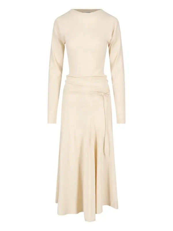 LEMAIRE 100% Cotton Shirt Dress - Cream