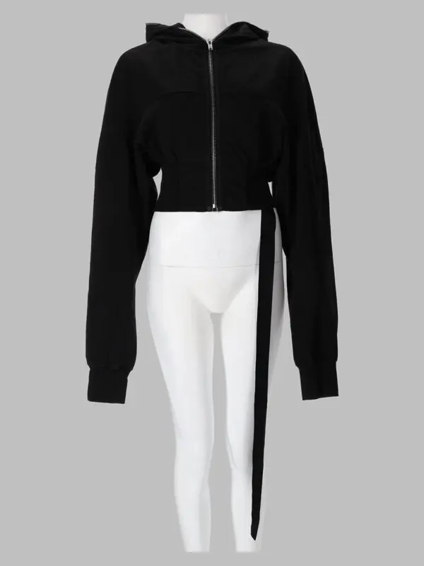 Rick Owens Zip-front Cropped Hoodie
