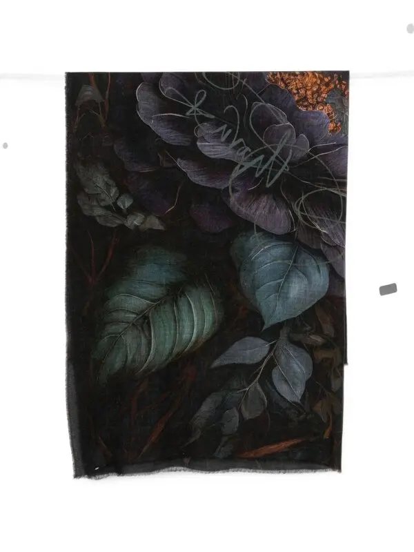 Faliero Sarti No Roses Print Wool Stole
