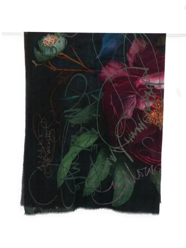 Faliero Sarti Memento Print Wool Stole