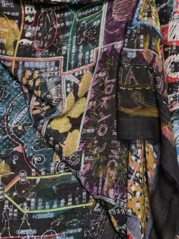 Faliero Sarti Art In Japan Print Stole
