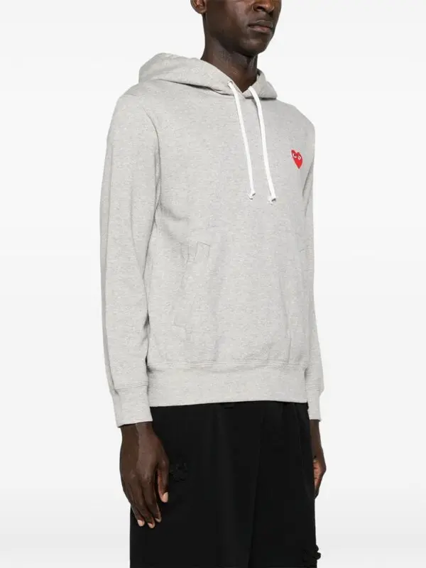 Play Comme Des Garcon Cotton Hoodie - Grey