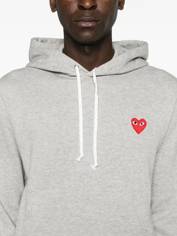 Play Comme Des Garcon Cotton Hoodie - Grey