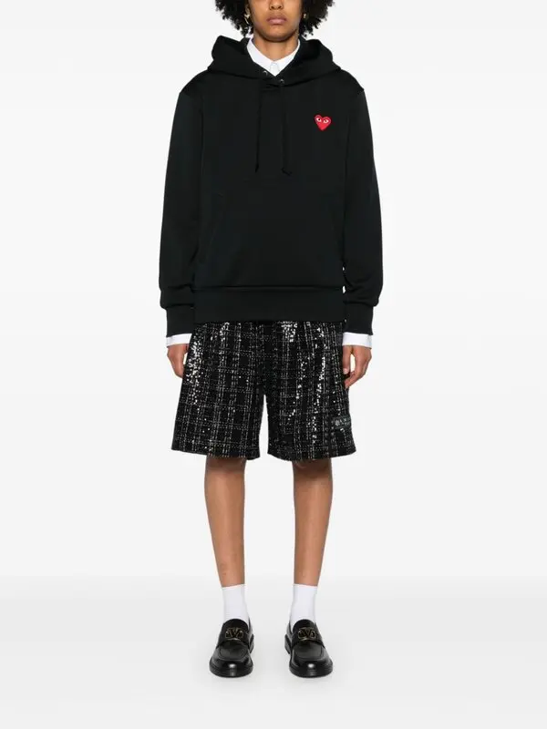 Play Comme Des Garcon Cotton Hoodie - Black