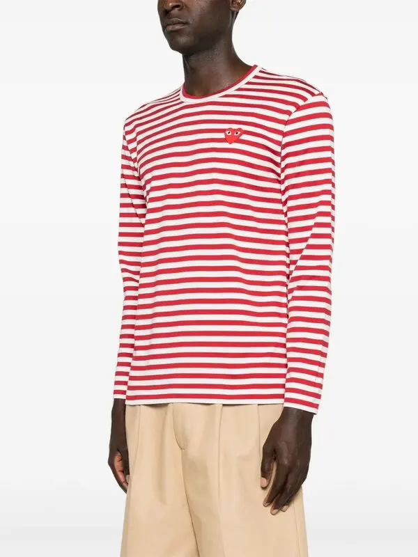 Play Comme Des Garcon Emblem Heart Cotton T-shirt