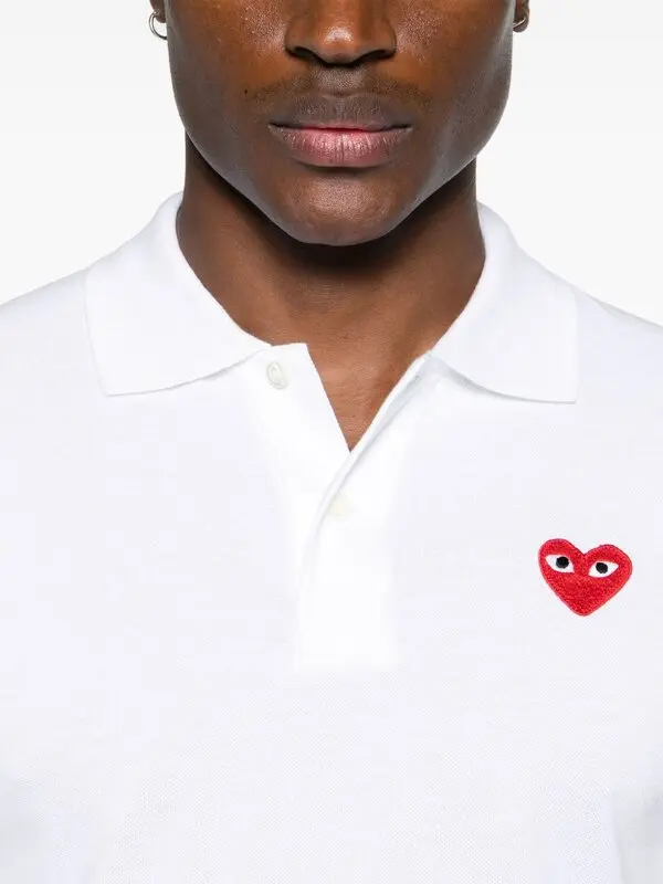 Play Comme Des Garcon Cotton Polo Shirt
