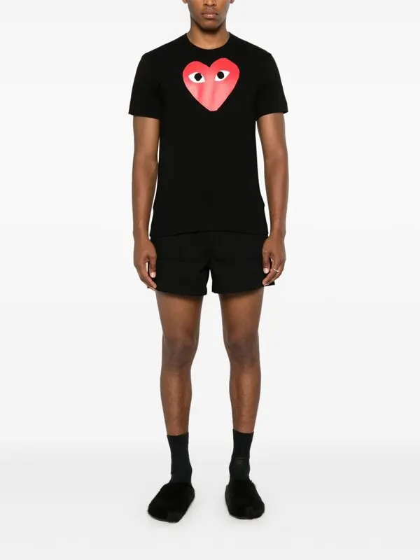 Play Comme Des Garcon Red Heart Cotton T-shirt