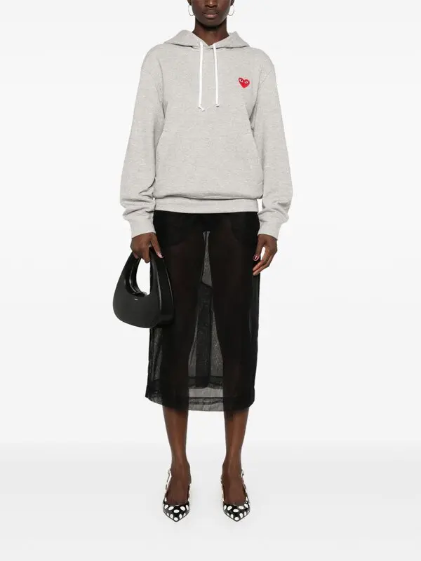 Play Comme Des Garcon Emblem Heart Cotton Hoodie
