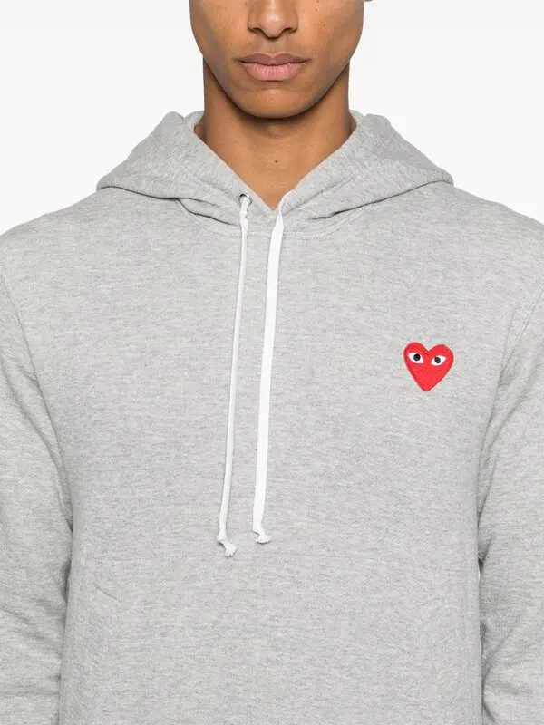 Play Comme Des Garcon Emblem Heart Cotton Hoodie