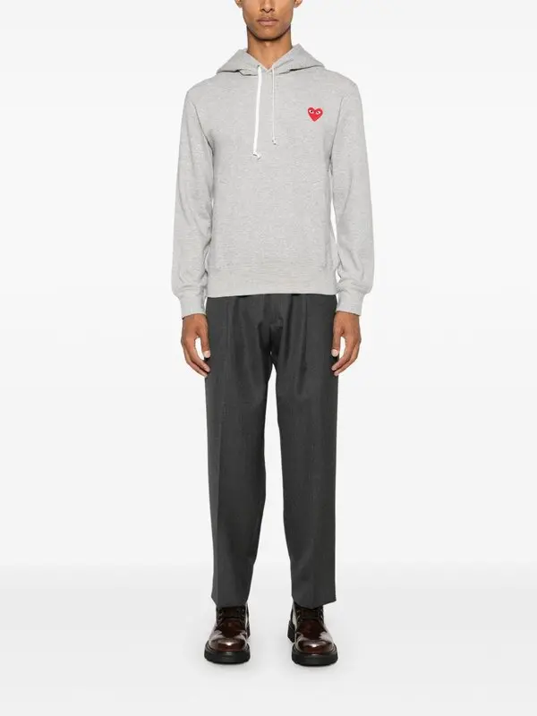 Play Comme Des Garcon Emblem Heart Cotton Hoodie