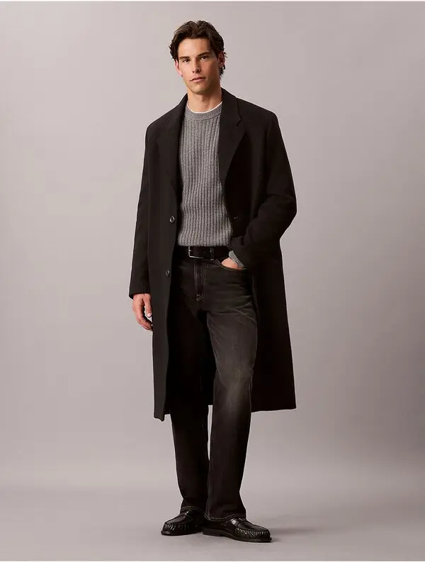 Calvin Klein Cotton Tuck Stitch Sweater - Grey Heather