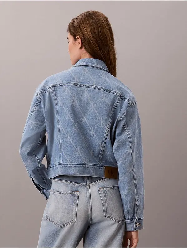 Calvin Klein Monogram Logo 90s Trucker Jacket