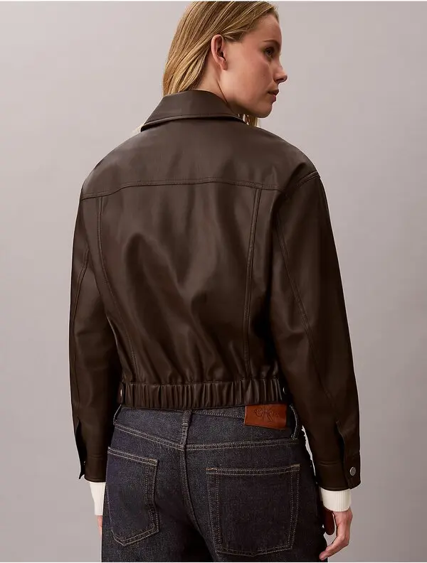 Calvin Klein Faux Leather Relaxed Jacket