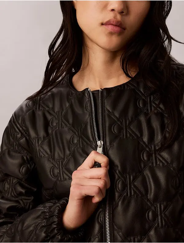 Calvin Klein Faux Leather Padded Jacket