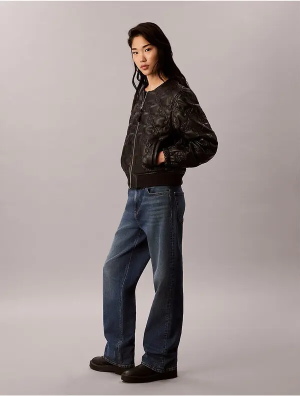 Calvin Klein Faux Leather Padded Jacket