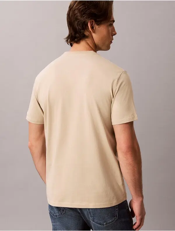 Calvin Klein Embossed Monogram Logo Tee - White Pepper