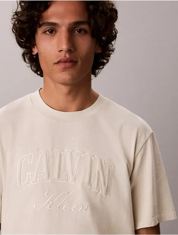 Calvin Klein Arch Logo Applique Tee - Moonstruck