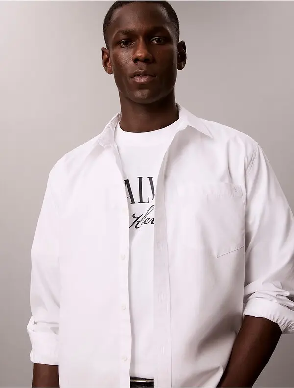 Calvin Klein Relaxed Graphic Logo Tee - Bright White