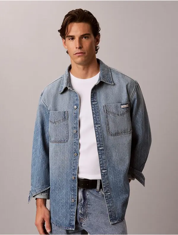Calvin Klein Emblem Logo 90s Denim Overshirt