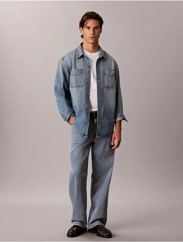 Calvin Klein Emblem Logo 90s Denim Overshirt