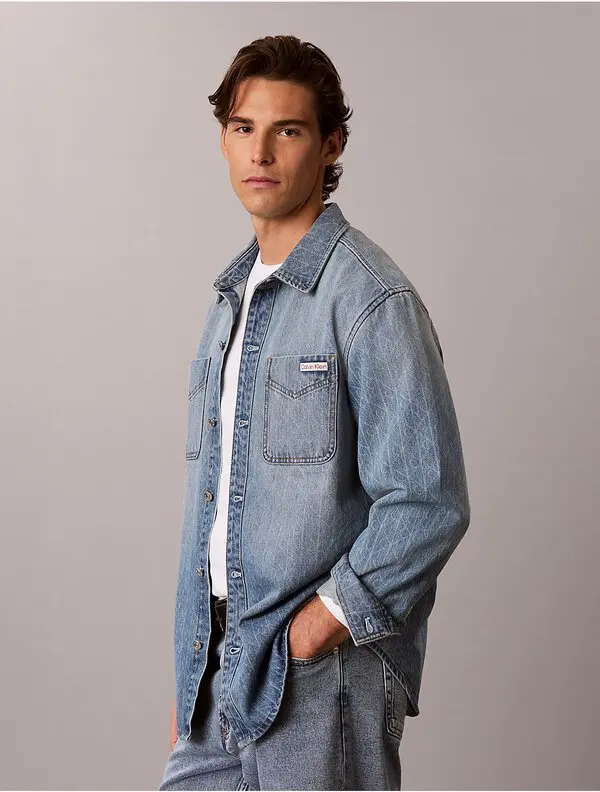 Calvin Klein Emblem Logo 90s Denim Overshirt