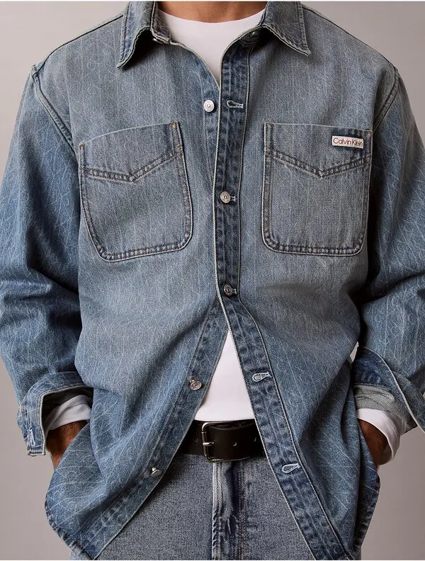 Calvin Klein Emblem Logo 90s Denim Overshirt