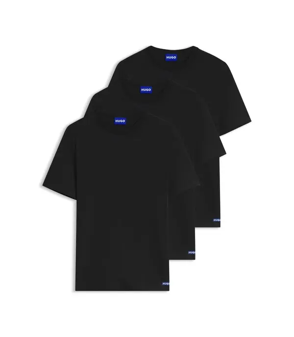 Hugo Three-pack Of Logo-print Cotton T-shirts