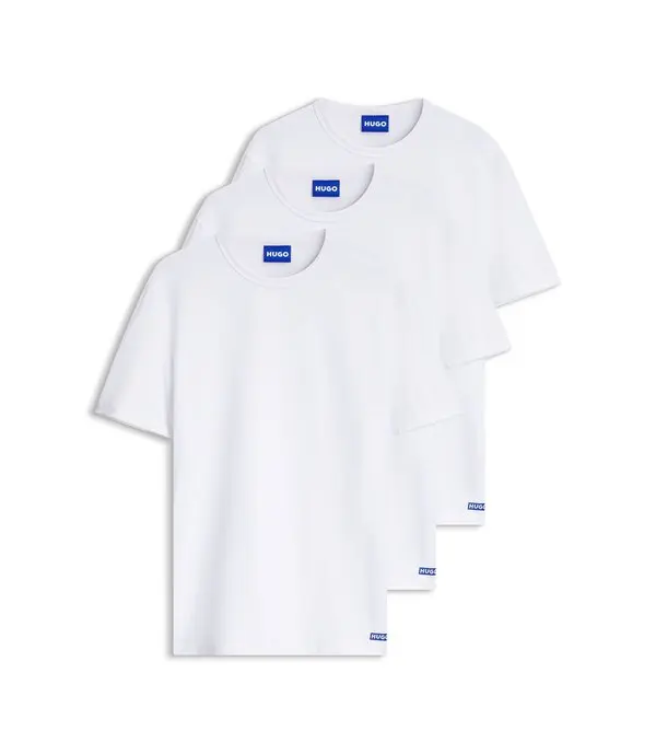 Hugo Three-pack Of Logo-print Cotton T-shirts
