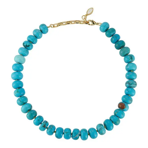 Mignonne Gavigan Semi Precious Turquoise Rondelle Necklace