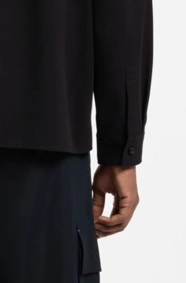 Hugo Oversized-fit Cotton Shirt With Chest Flap Pockets