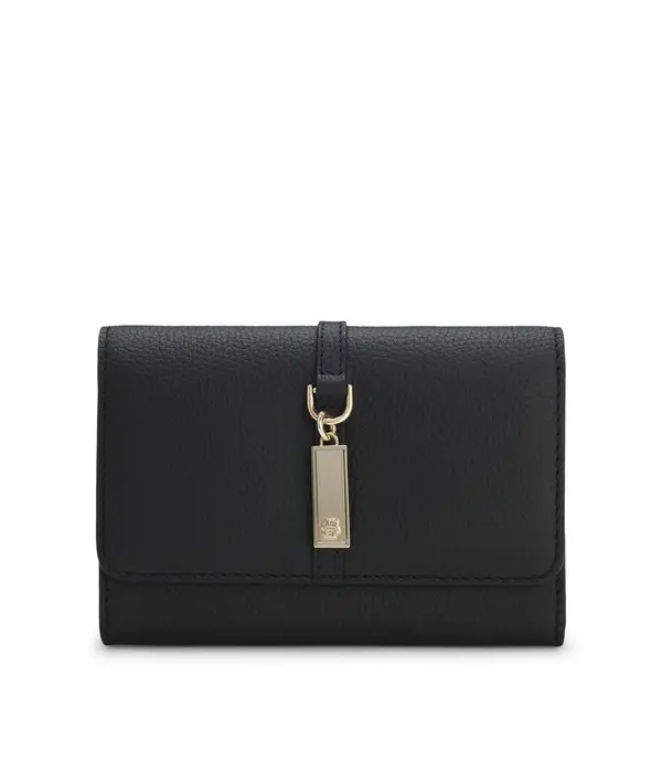 BOSS Leather Wallet With Double-b Monogram Plaque - Black