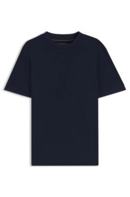 BOSS Cotton T-shirt With Two-tone Piqué Structure