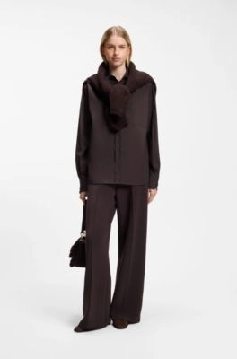 BOSS Cotton Oversized Fit Blouse