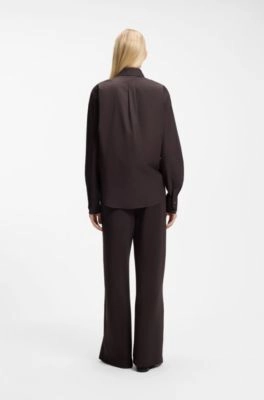 BOSS Cotton Oversized Fit Blouse