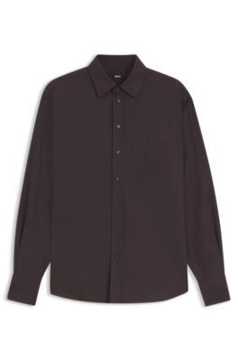 BOSS Cotton Oversized Fit Blouse