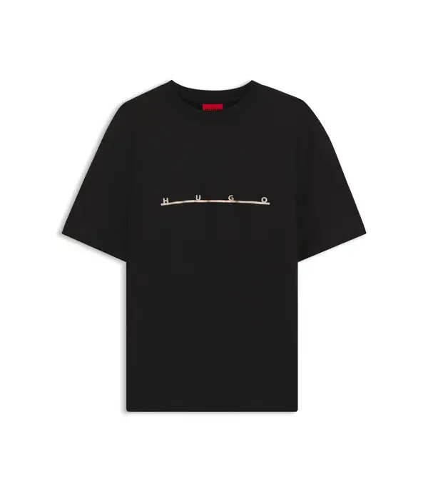 Hugo Relaxed-fit T-shirt With Zigzag Stitching Detail